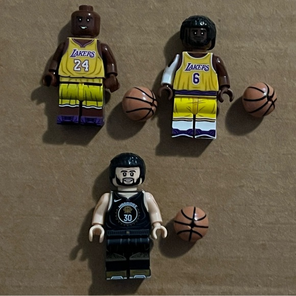 minifigures | Toys | All 3 Kobe Bryant Lebron James Stephen Curry ...